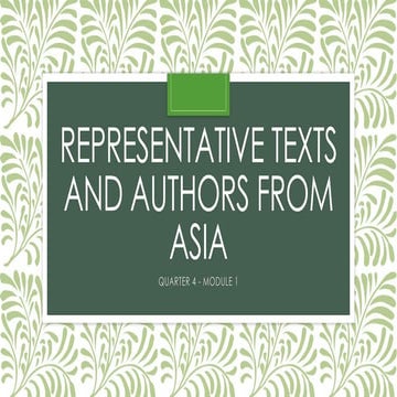 21st century asian literature | PPTX