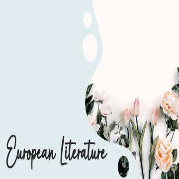 EUROPEAN LITERATURE | PPTX