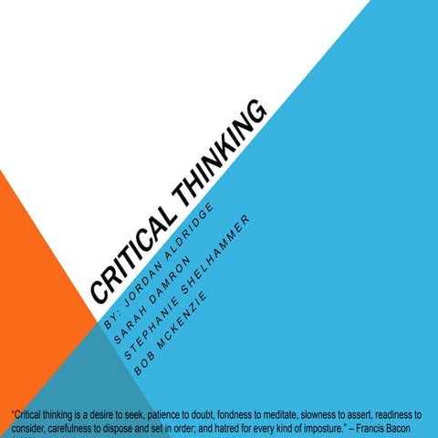 critical thinking | PPT