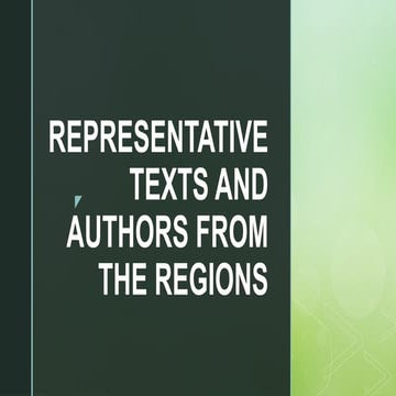 21st Century Literature From The Philippines_Week 5-Regional Literature ...