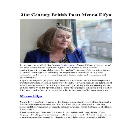 21st Century British Poet Menna Elfyn.docx