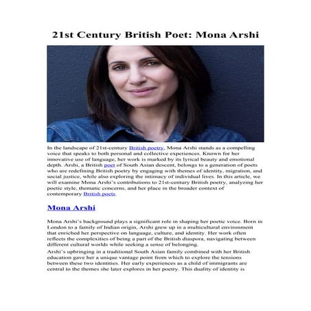 21st Century British Poet Mona Arshi.docx