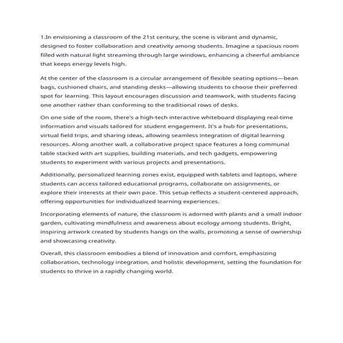 Sample of the twenty first century classroom | PDF