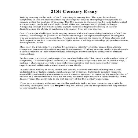 21St Century Essay | PDF