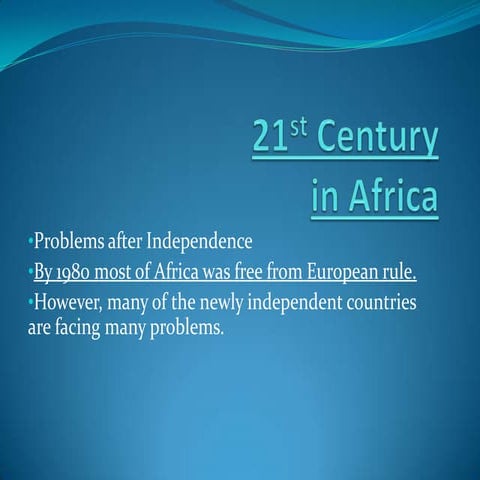 Africa: 21st century issues | PPTX