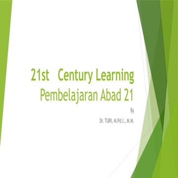 Materi yang membahas pembelajaran abad 21 | PPTX