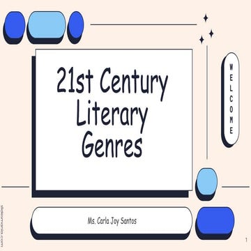 Literary Genres and their Elements, and Structures and Traditions from ...