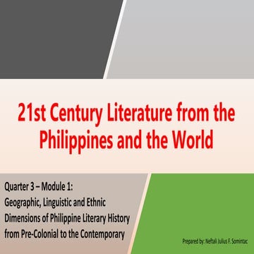 grade 11 module 3 21st-Century-Literature pptx | PPTX