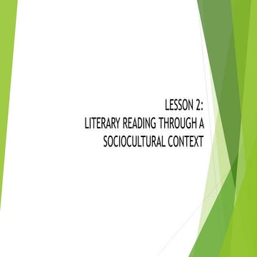 Creative literary works and sociopolitical context | PPTX