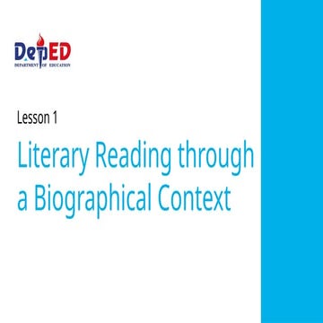 BIOGRAPHICAL APPROACH to LIterary Criticism | PPTX