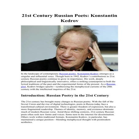 21st Century Russian Poets Konstantin Kedrov.docx