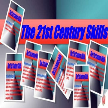 Promoting The Twenty First Century Skills Ppt Free Download
