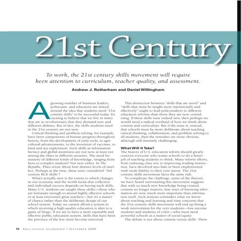 21st+century+skills+curriculum+teachers+assessment | PDF