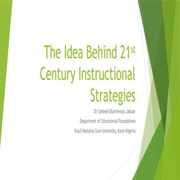 The idea of 21st Century Teaching Strategies | PPTX