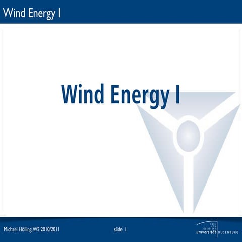 Wind energy I. Lesson 1. Introduction | PPT