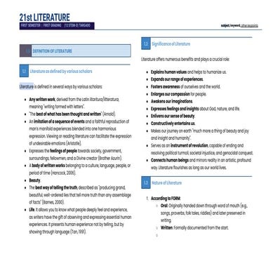 Fundamentals of literature | PPTX