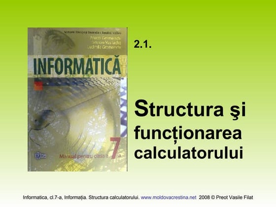 Proiect la Info/ COMPONENTELE CALCULATORULUI | PPT