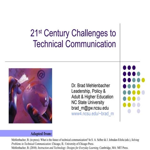 21st Century Challenges to Technical Communication | PPT
