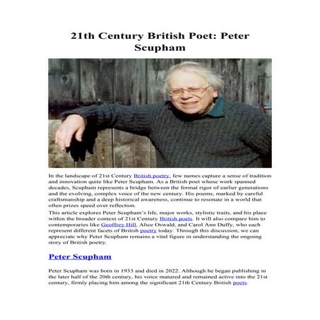 21th Century British Poet Peter Scupham.docx