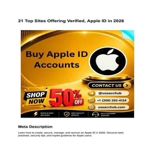 21 Top Sites Offering Verified, Apple ID in 2026.docx