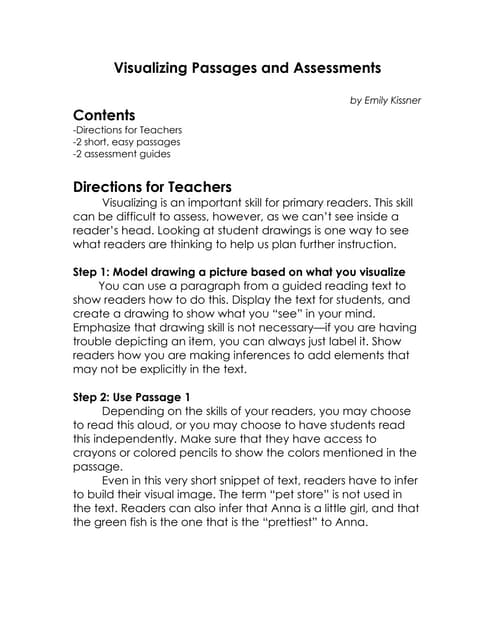 Imagery worksheet | PDF