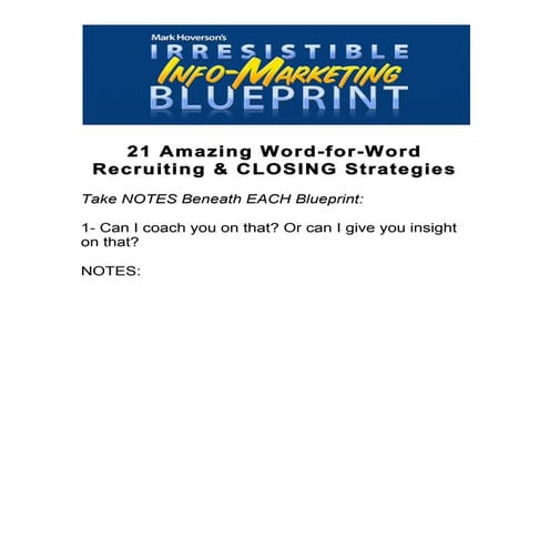 21 words Blueprint | PDF
