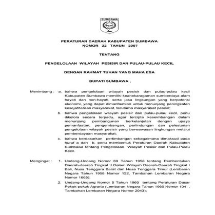 22.perda pengelolaan wilayah_pesisir | PDF