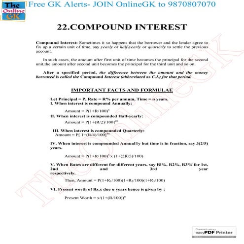22. compound interest | PDF
