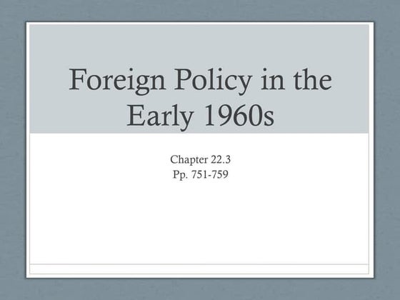 JFK (Domestic Policy) | PPT