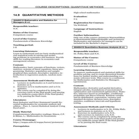 quantitative methods (2) | PDF