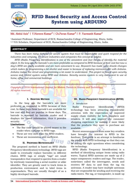 Door lock-using-rfid-technology | PPTX | Technology & Computing