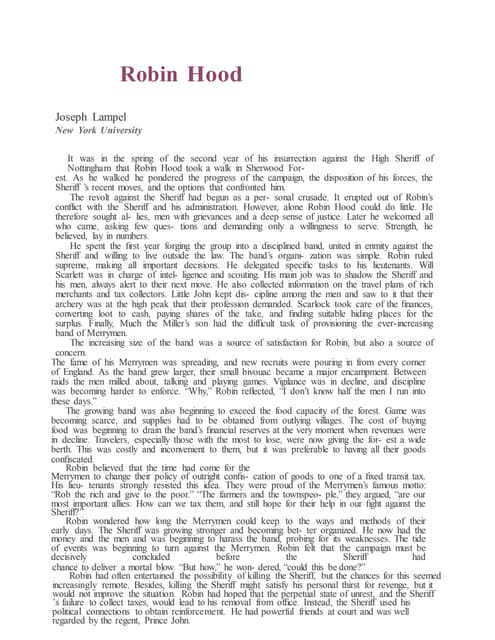 Robin Hood case analysis | PPTX