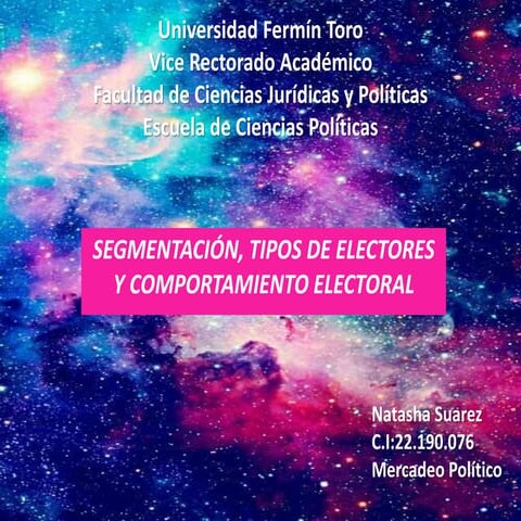 SEGMENTACIÓN, TIPOS Y COMPORTAMIENTO DE ELECTORES | PPTX