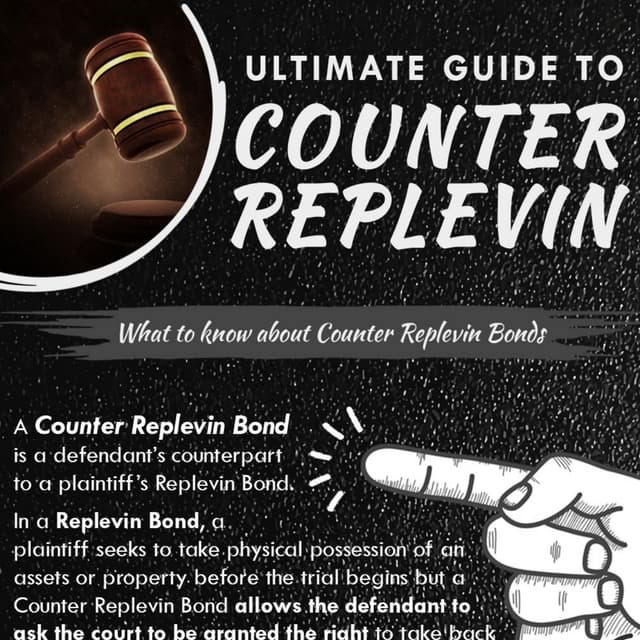 Ultimate Guide to Counter Replevin Bonds | PDF