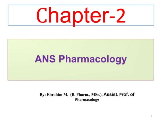 Ans pharmacology | PPT