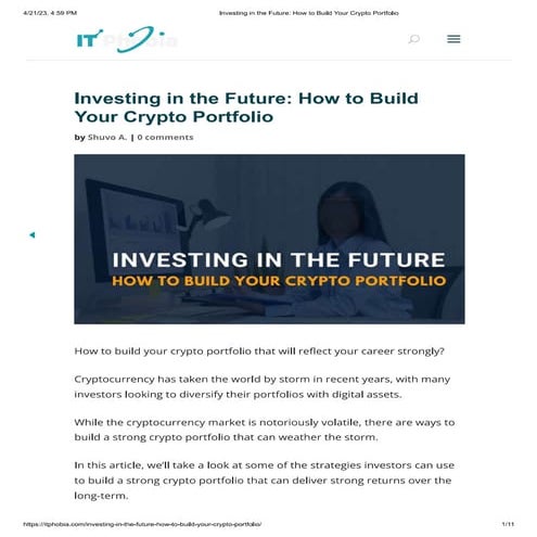 Investing in the Future: How to Build Your Crypto Portfolio | PDF