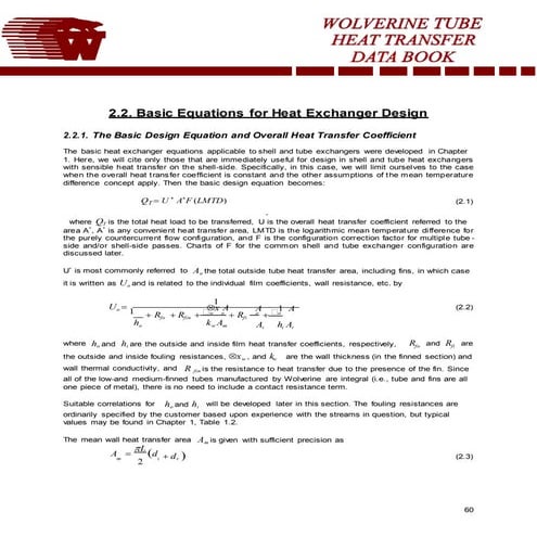22 basic-equations-for-heat-exchanger-design (2) | PDF