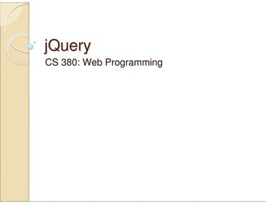 Difference between java script and jquery | PDF