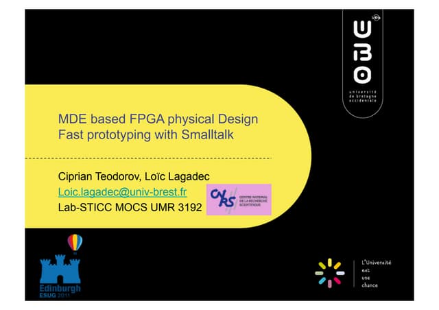 Mde Based Fpga Physical Design Fast Prototyping With Smalltalk Ppt