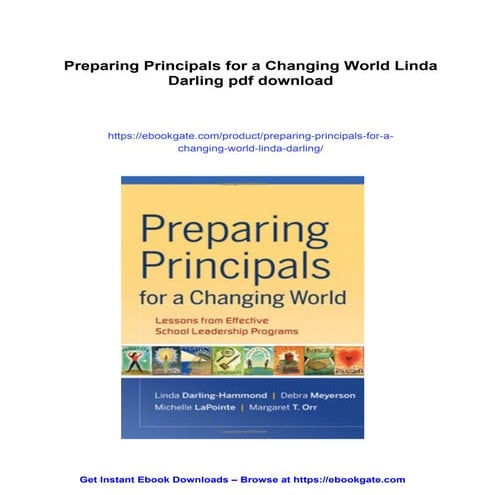 Preparing Principals for a Changing World Linda Darling | PDF