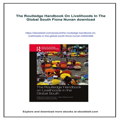 The Routledge Handbook On Livelihoods In The Global South Fiona Nunan | PDF