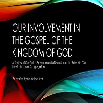 Our Involvement in the Gospel of the Kingdom of God | PDF