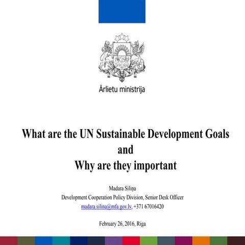 UN Sustainable Development Goals and Their Importance | PPTX