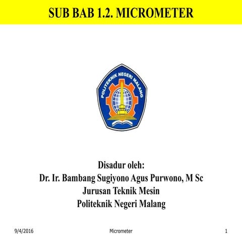1 Langkah langkah penggunaaan Micrometer | PDF