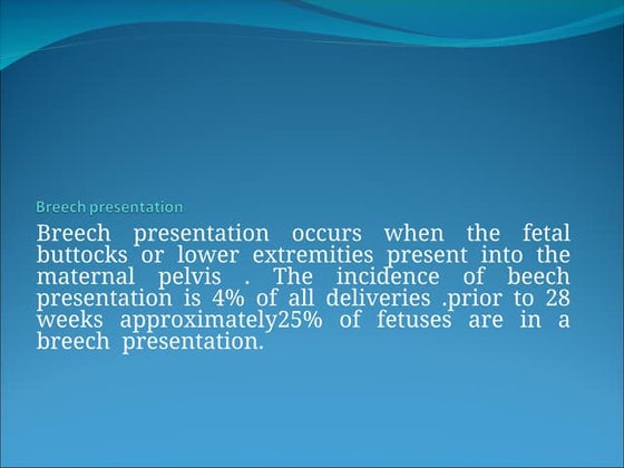 Breech mech of labour | PPTX | Pregnancy | Reproductive Health