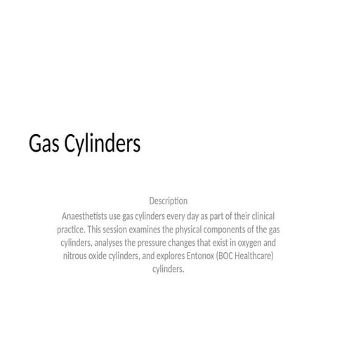 Cylinders and Color coding And Different Gases | PPTX