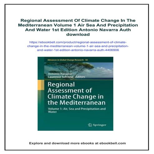 Regional Assessment Of Climate Change In The Mediterranean Volume 1 Air ...