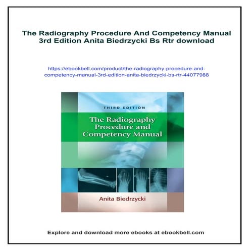 The Radiography Procedure And Competency Manual 3rd Edition Anita ...
