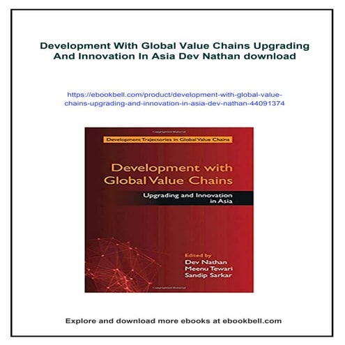 Development With Global Value Chains Upgrading And Innovation In Asia ...