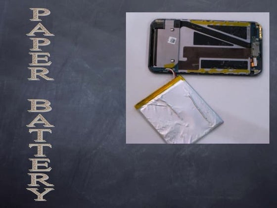 PAPER BATTERY [PPT].pptx | Consumer Electronics | Technology & Computing